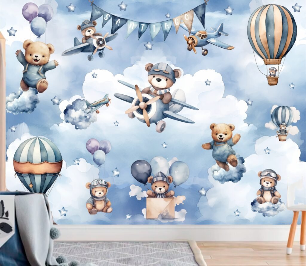 Mapamundi Osos 2(Valor por M2) - Deko Vinilo